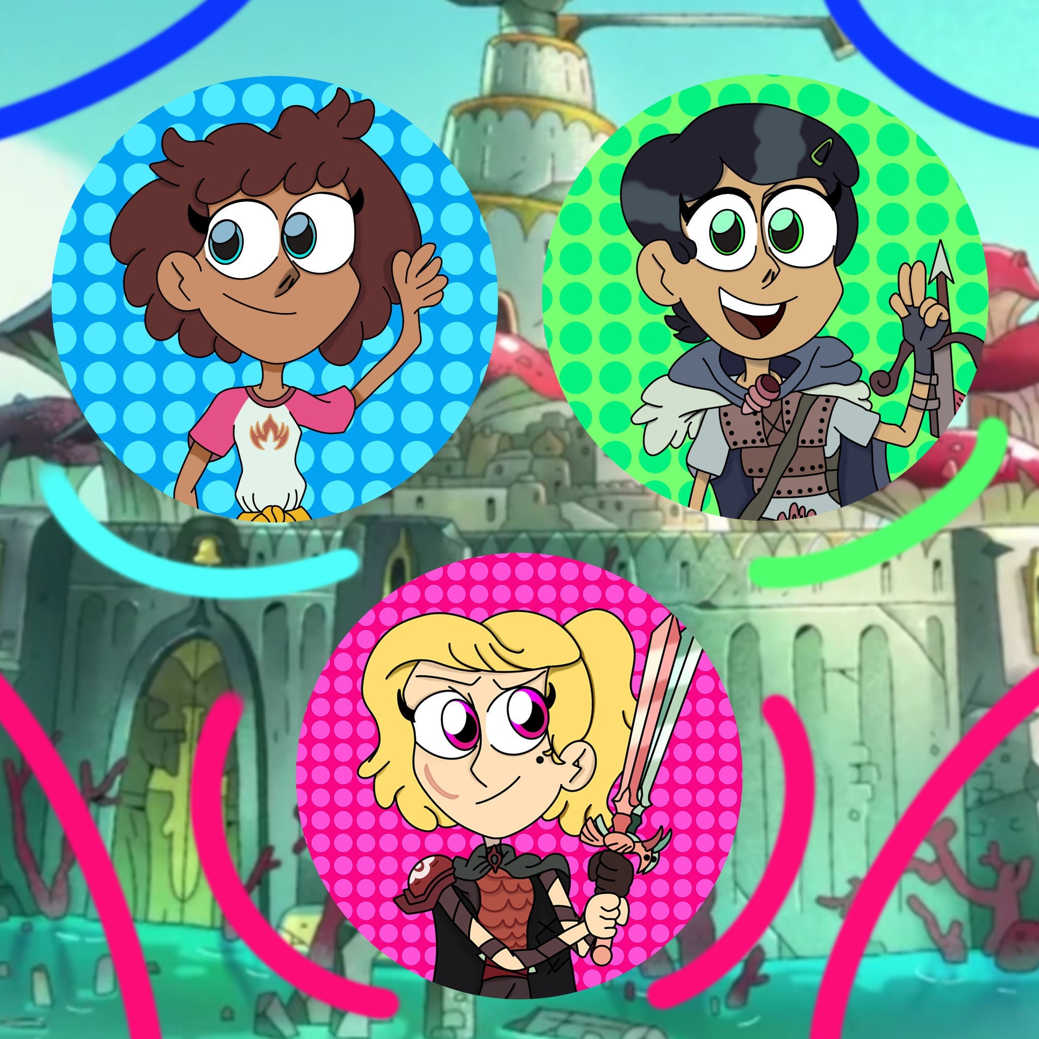 Calamity Trio Amphibia Pins - Etsy