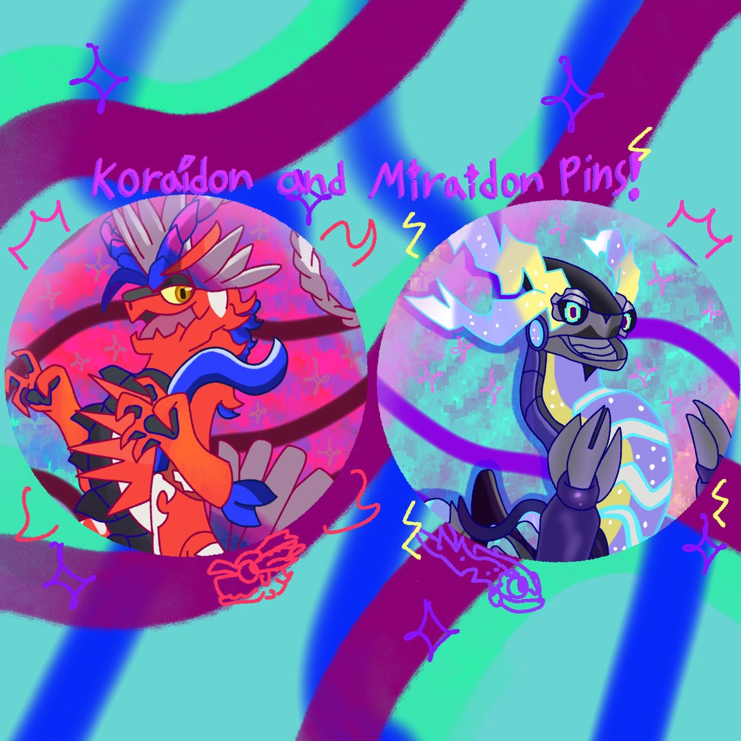 Koraidon and Miraidon Pins pokémon Scarlet and Violet - Etsy