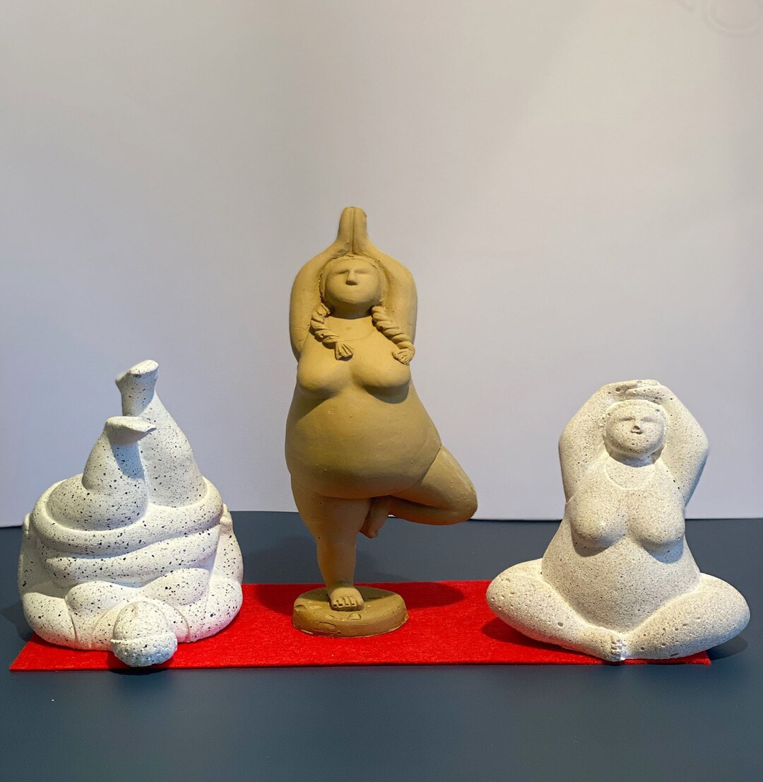 Body Positive Handmade Yoga Pose Statue Ladies - Etsy