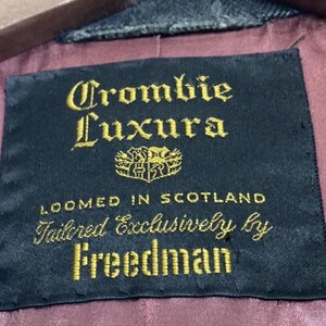 Vintage Crombie Overcoat Mens Large XL Dark Gray Herringbone Wool Retro ...