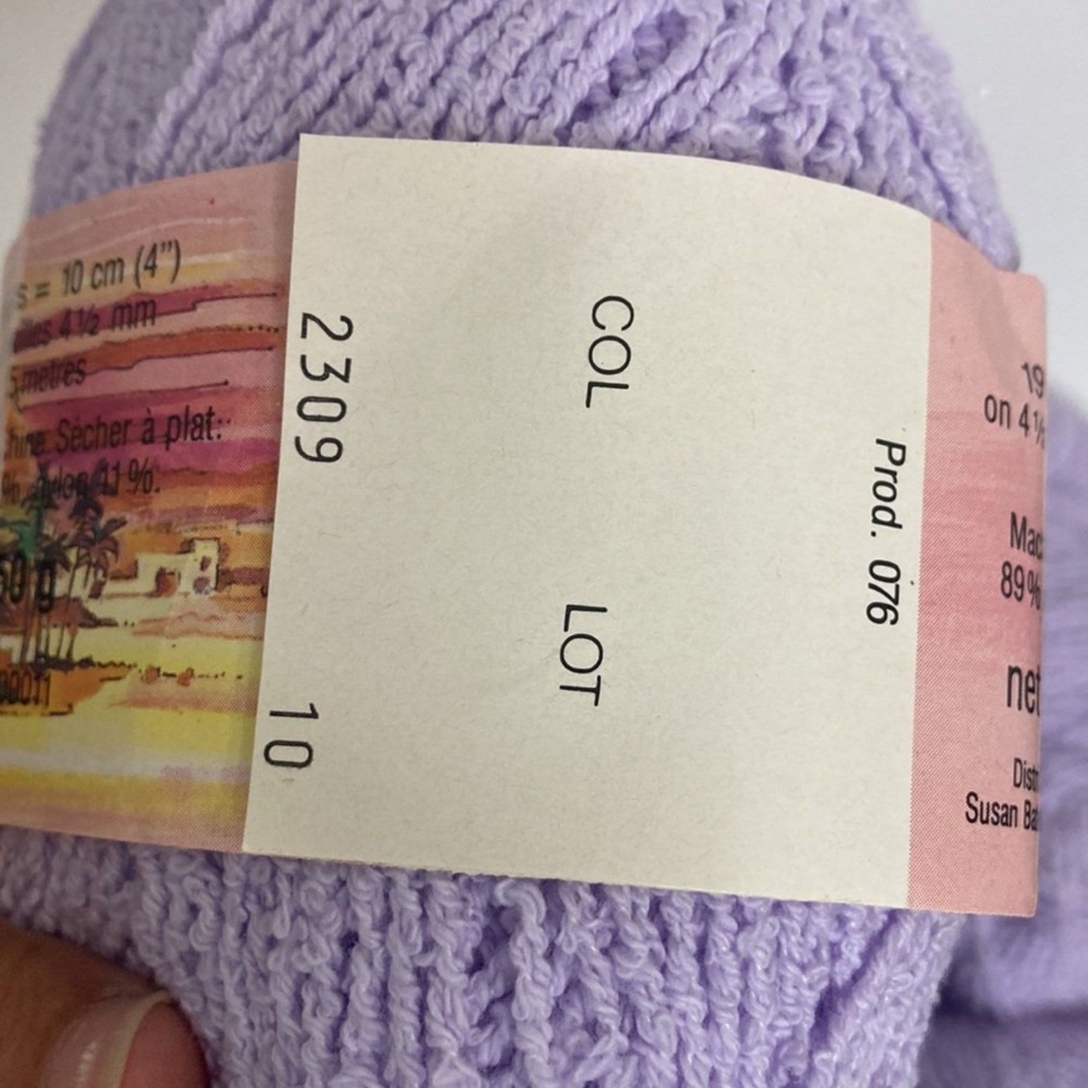 Vintage Patons Sahara Lilac Purple Cotton Yarn Made in UK 2 Sport 3 DK ...