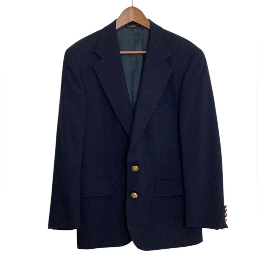 Vintage Polo University Club Blazer Mens 40S Navy Blue Wool Gold Crest ...