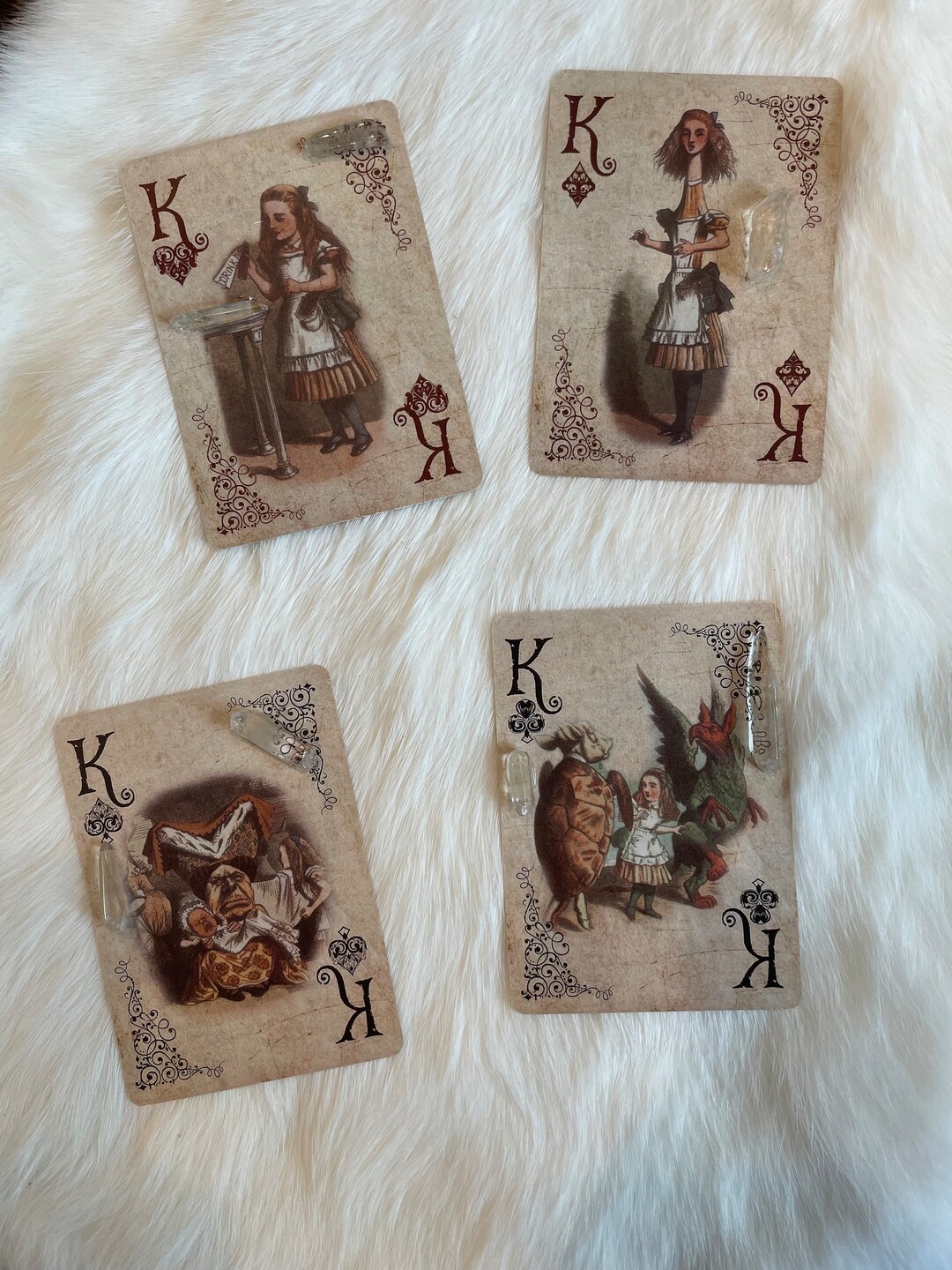 Clear Quartz Playing Card - King - Etsy