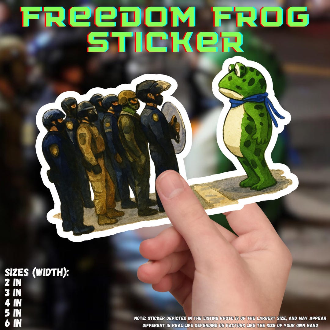 Portland Freedom Frog Die-cut Sticker Resistance Decal Meme Sticker ...