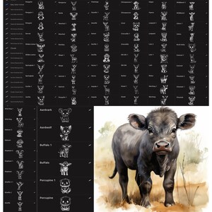 Safari Animal Procreate Stamps | 76 Cute Baby Safari Animal Procreate ...