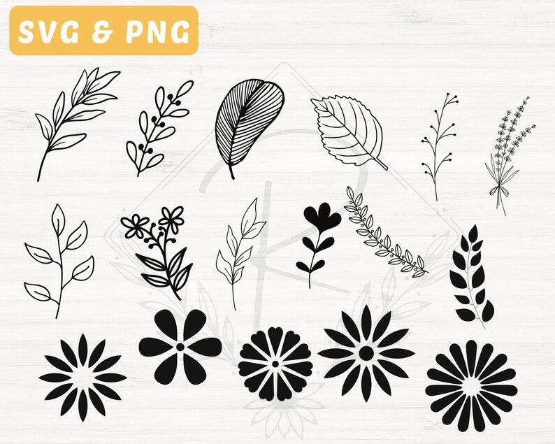 Spring Flower Svg Bundle Cute Flower Svg Bundle Flat | Etsy UK