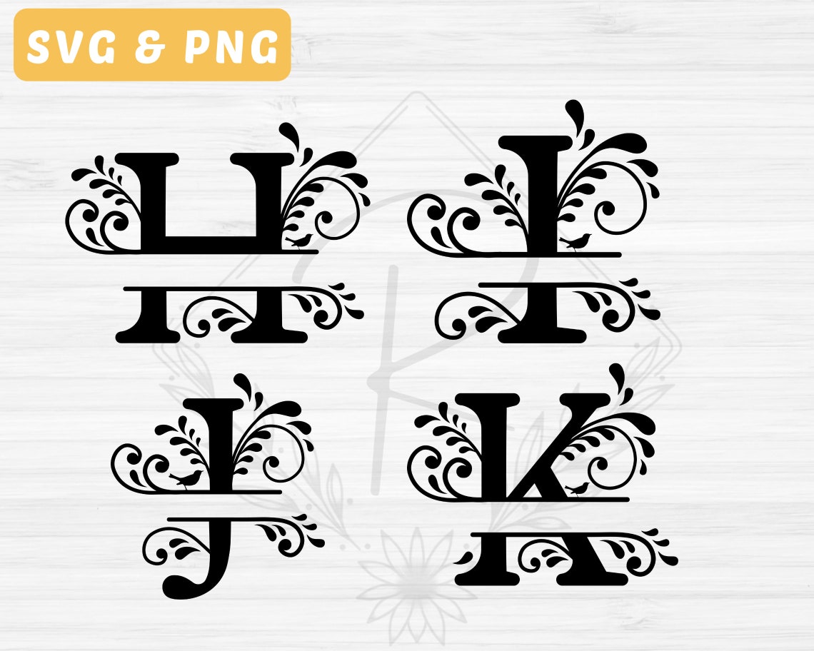 Split Monogram SVG Bundle 26 Split Letter Svg Split Letter - Etsy