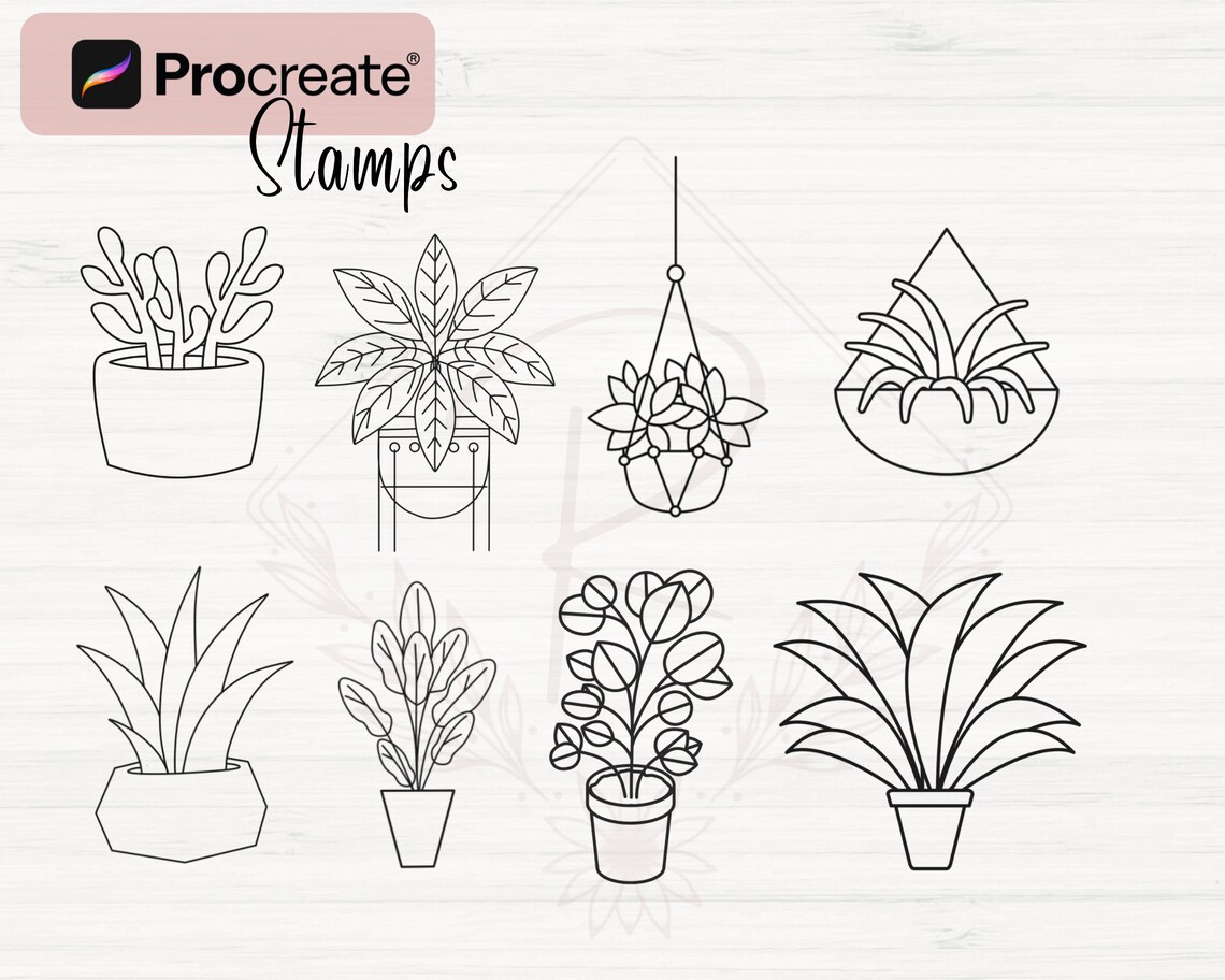 Plants Procreate Stamps 75 House Plants Procreate Stamps | Etsy