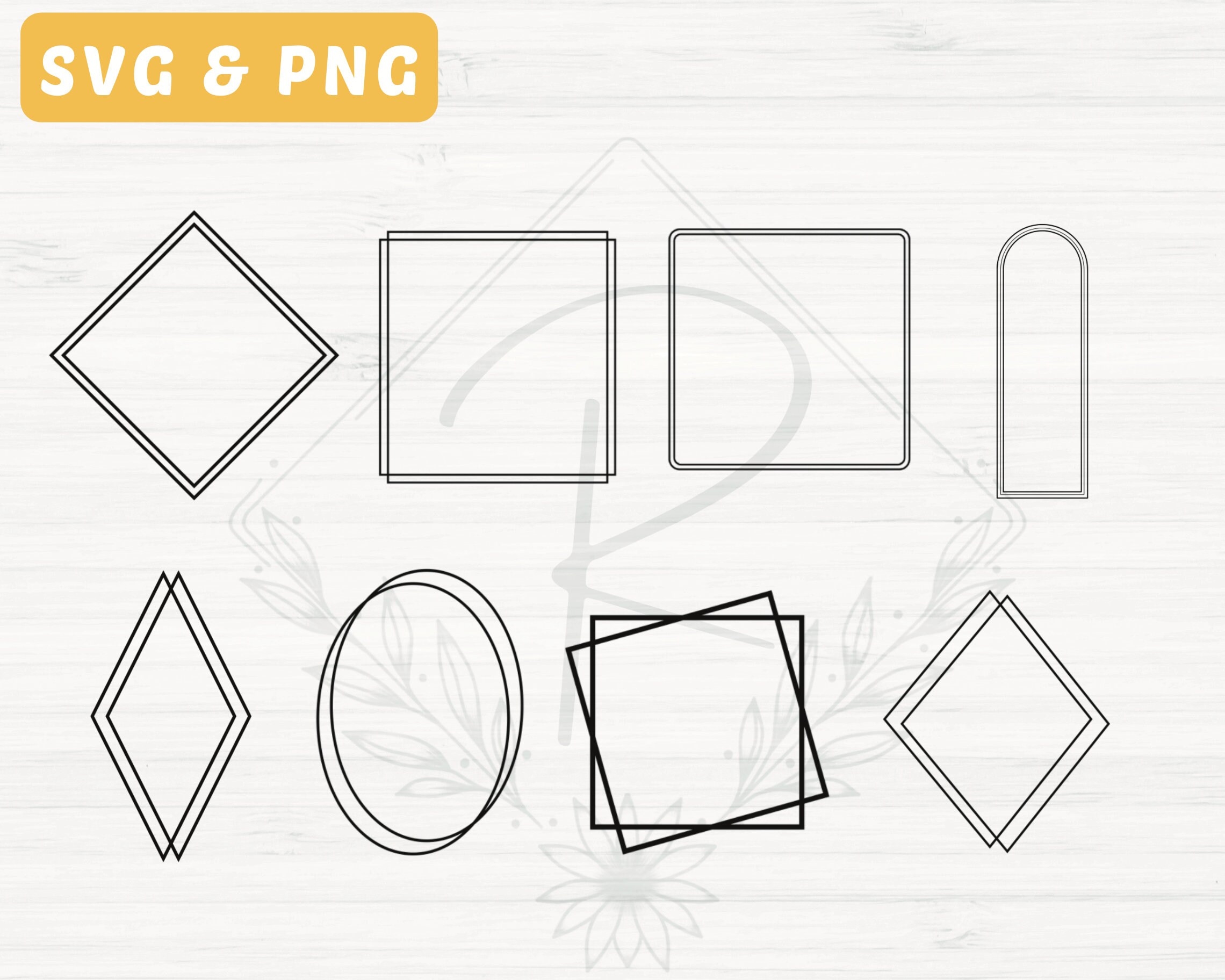 Double Frame Svg 110 Frame Svg Bundle Square Frame Svg - Etsy