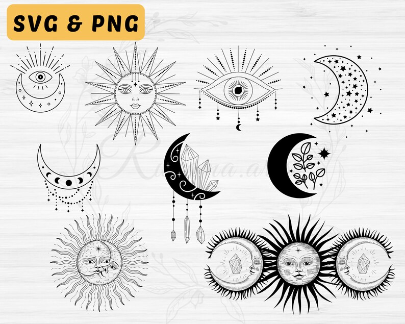 Celestial Svg Bundle 75 Crystal Svg Bundle Mystical Svg - Etsy