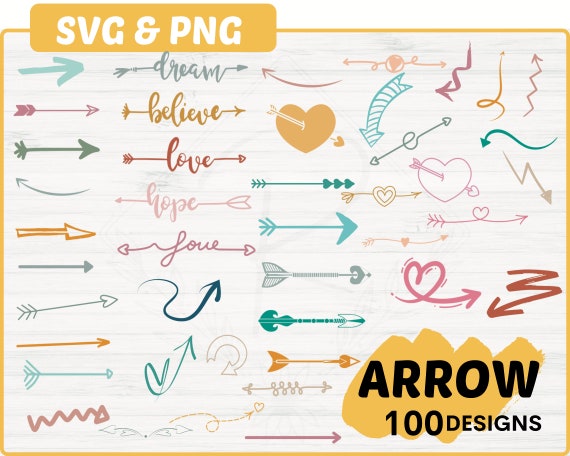 Arrow Svg 100 Arrow Circle Svg Love Arrow Svg Arrow Svg | Etsy