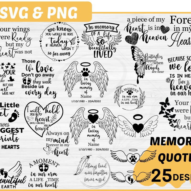 Memorial Svg - Etsy