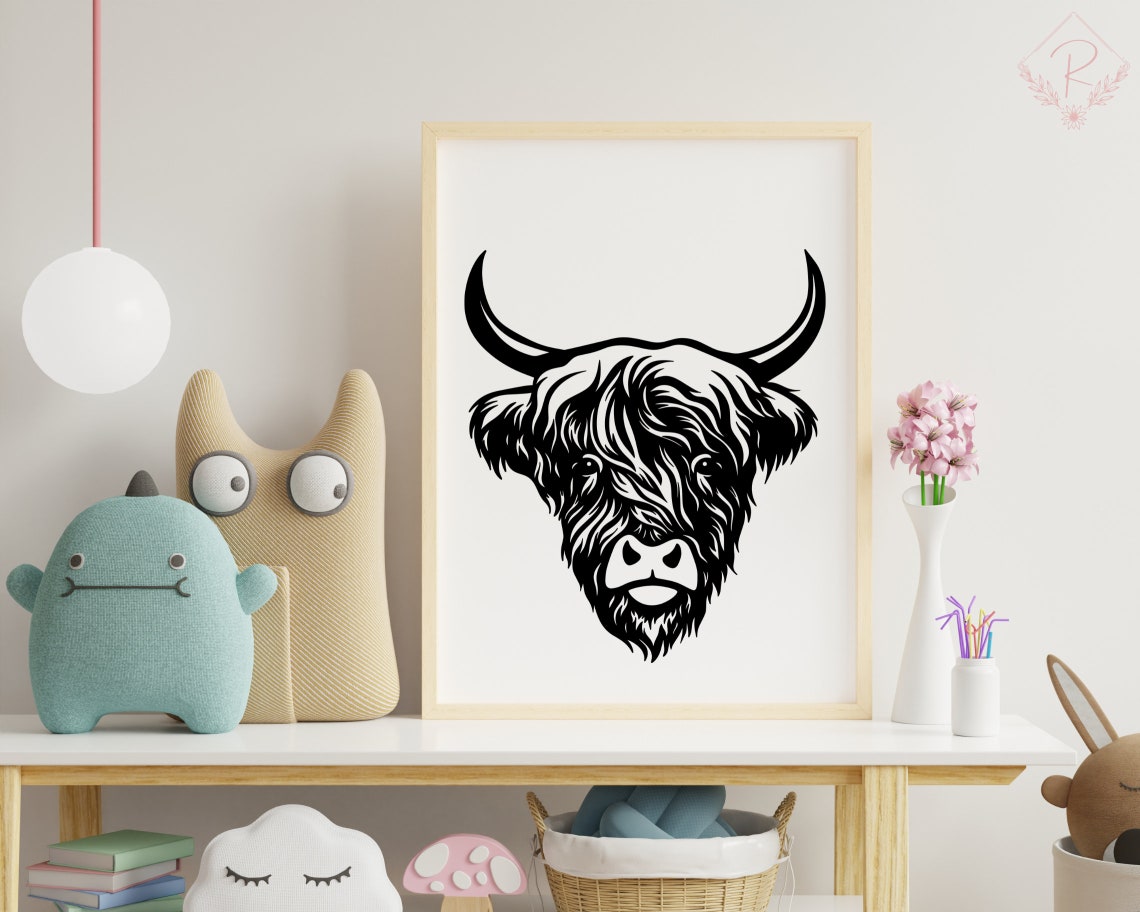 Highland Cow Svg Highland Heifer Svg Cow Svg Scottish - Etsy
