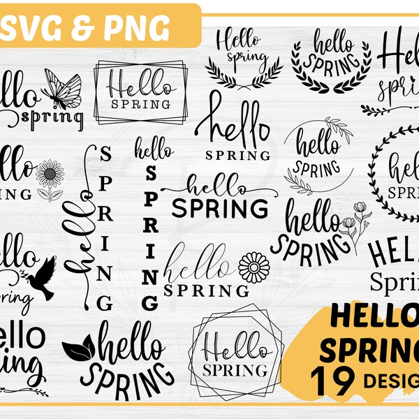 Welcome Spring Clipart - Etsy