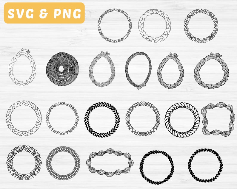 Wreath SVG Bundle Braided Wreath Svg Bundle Rope Wreath - Etsy