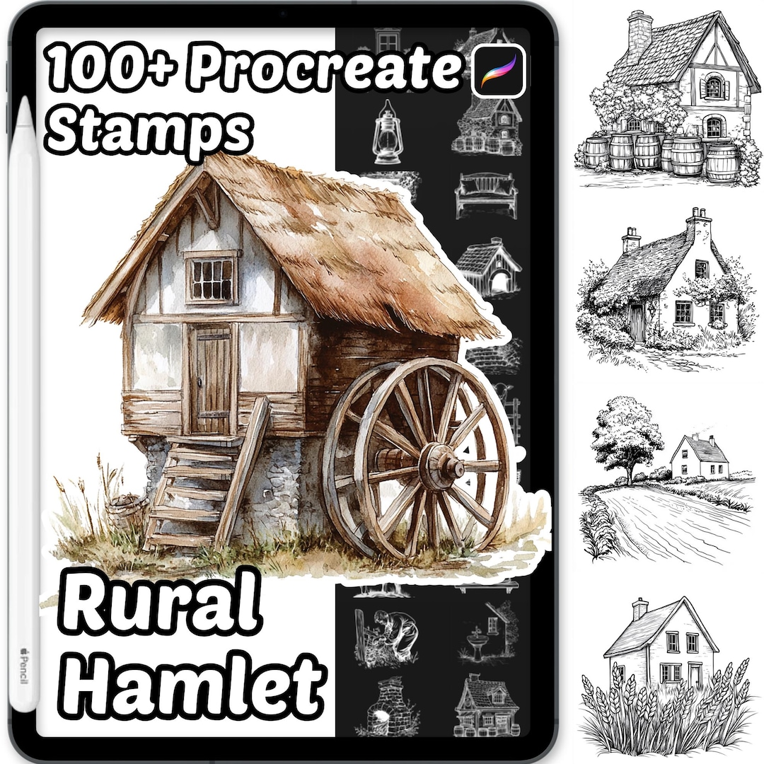 Rural Hamlet Procreate Stamps | 100+ Procreate Rural Hamlet Stamps ...