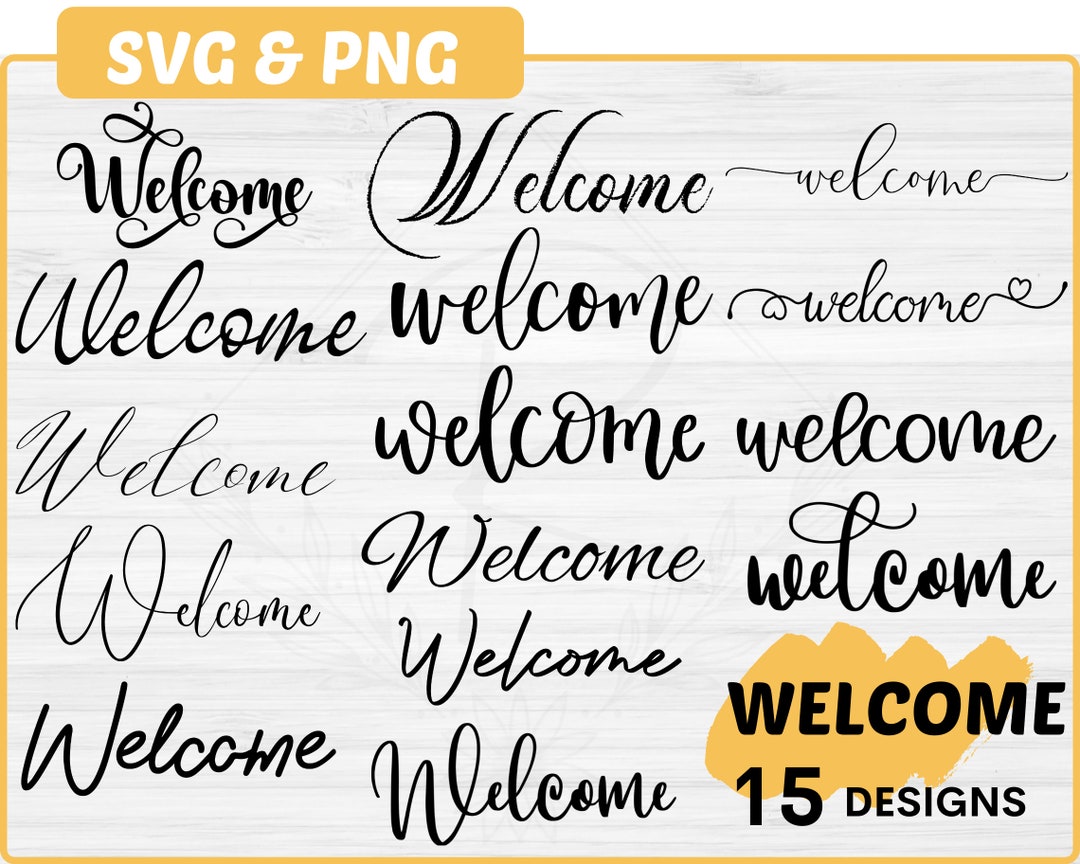 Welcome Svg Bundle | 15 Welcome Sign Svg Bundle | Farmhouse Welcome ...