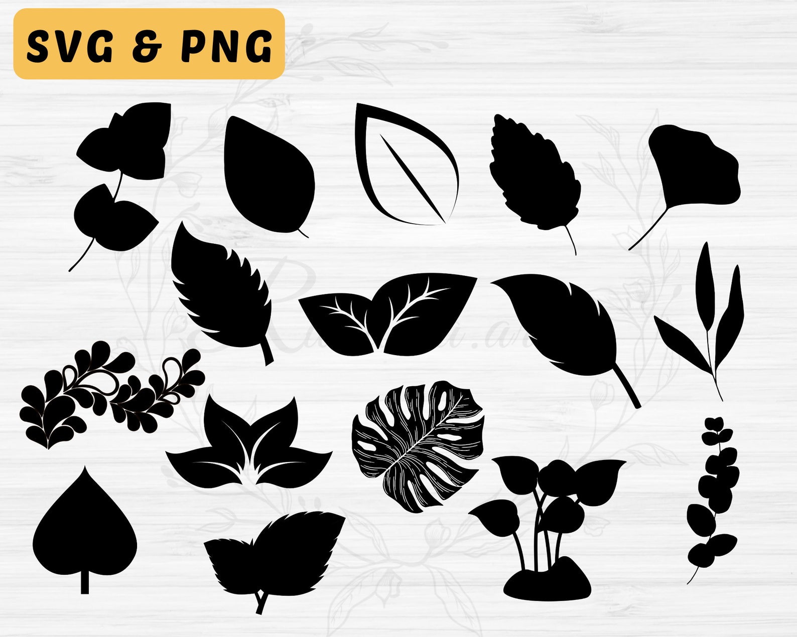 Tropical Leaves SVG Bundle Files 100 SVG Leaves Bundle - Etsy