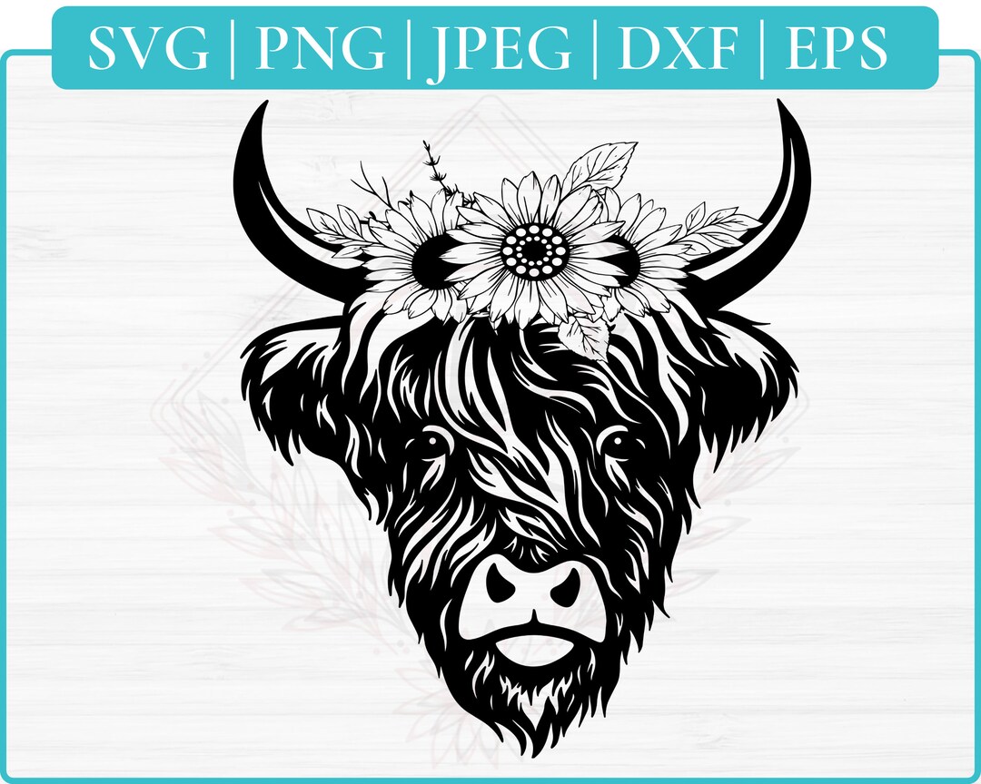 Highland Cow Svg Highland Heifer Svg Cow Svg Scottish Highland Cow Svg ...