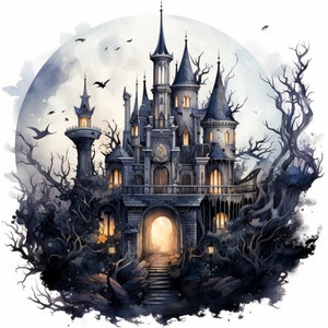 Haunted Castle Procreate Stamps | 100+ Procreate Halloween Stamps ...