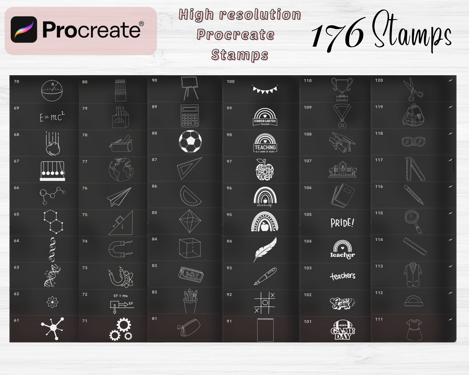 Education Doodle Procreate Stamps Teacher Doodle Procreate - Etsy