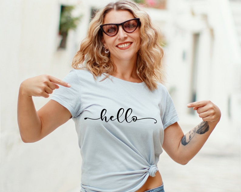 Hello Svg Bundle 13 Hello Svg Sign Hand Lettered Hello Svg | Etsy