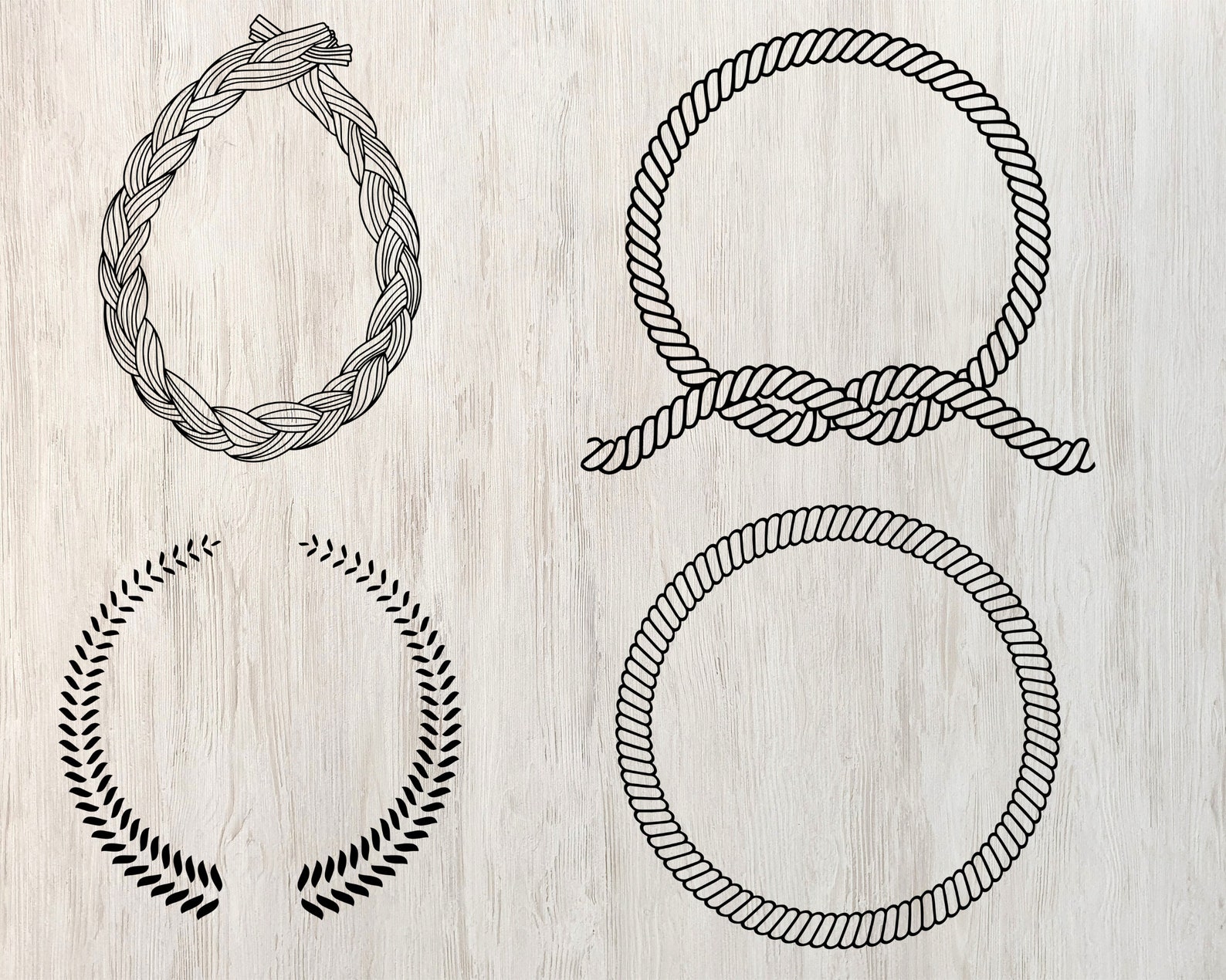 Wreath SVG Bundle Braided Wreath Svg Bundle Rope Wreath - Etsy
