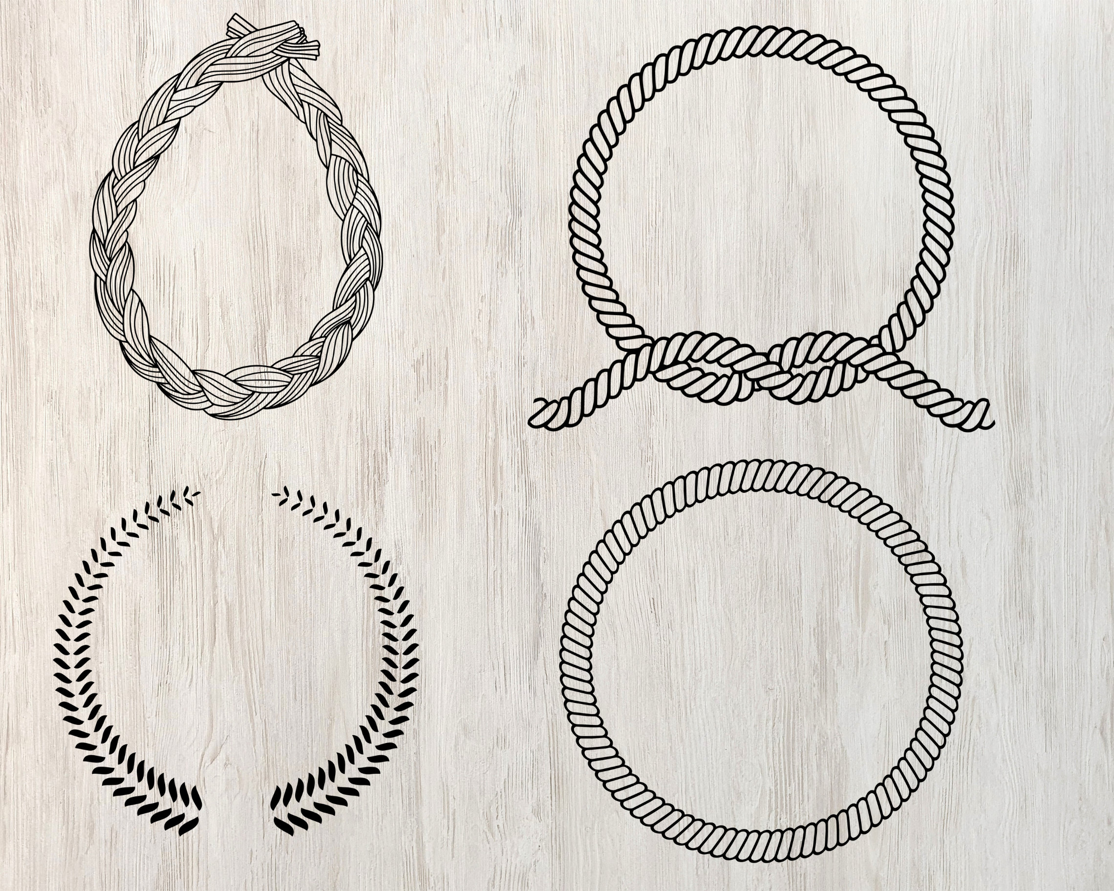 Wreath SVG Bundle Braided Wreath Svg Bundle Rope Wreath - Etsy