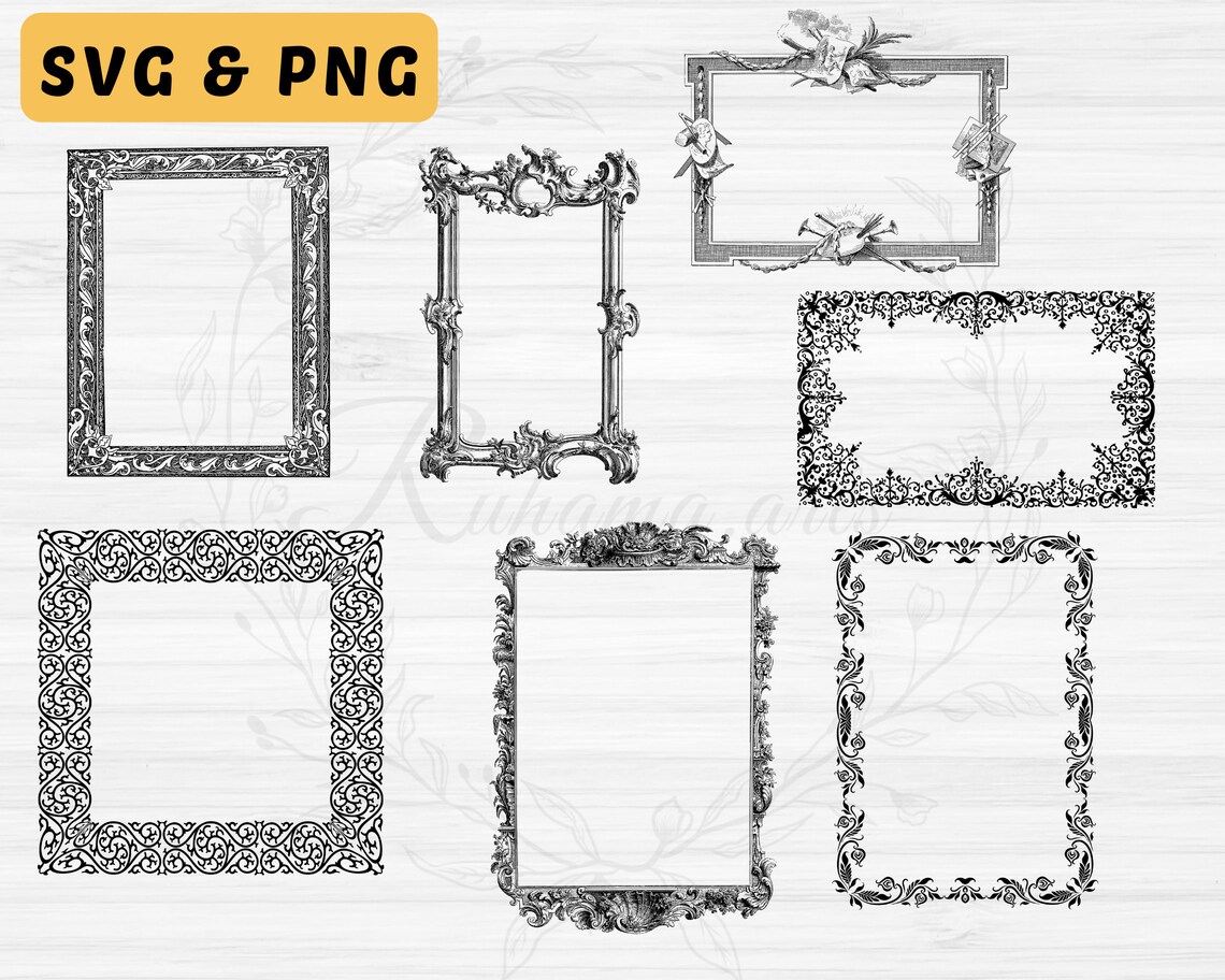 Frames SVG PNG Circle Frames SVG Frames Png Svg Frames - Etsy