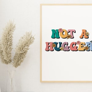 Not a Hugger Png | Retro PNG File for Sublimation | Cactus Png | Desert ...
