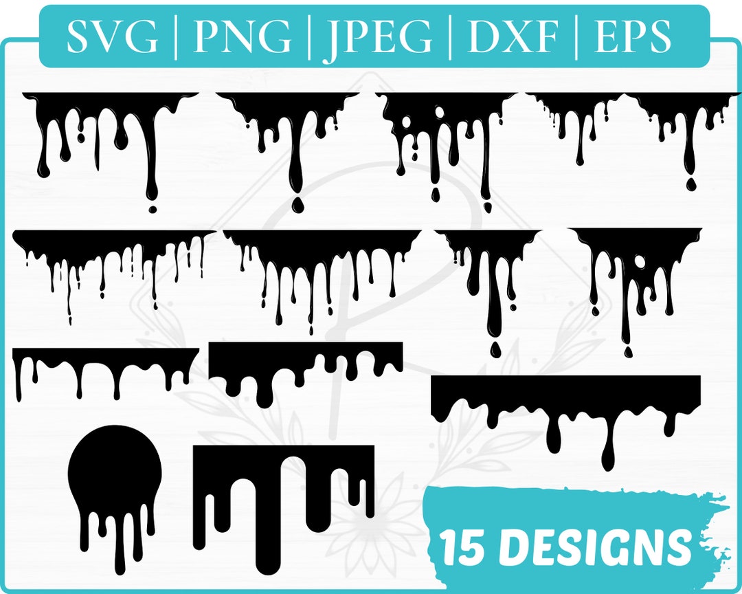 Dripping Boarders Svg Bundle | Dripping Paint Svg | Dripping Svg Bundle ...
