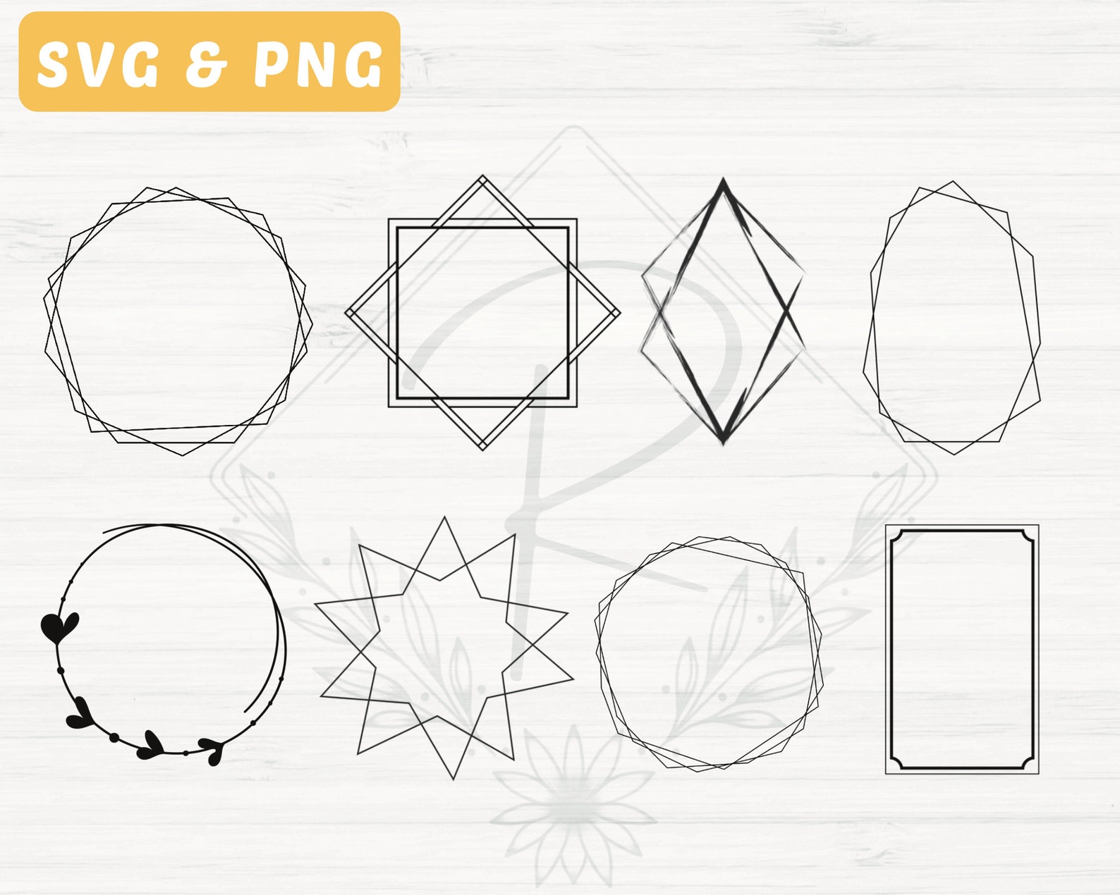Double Frame Svg 110 Frame Svg Bundle Square Frame Svg - Etsy