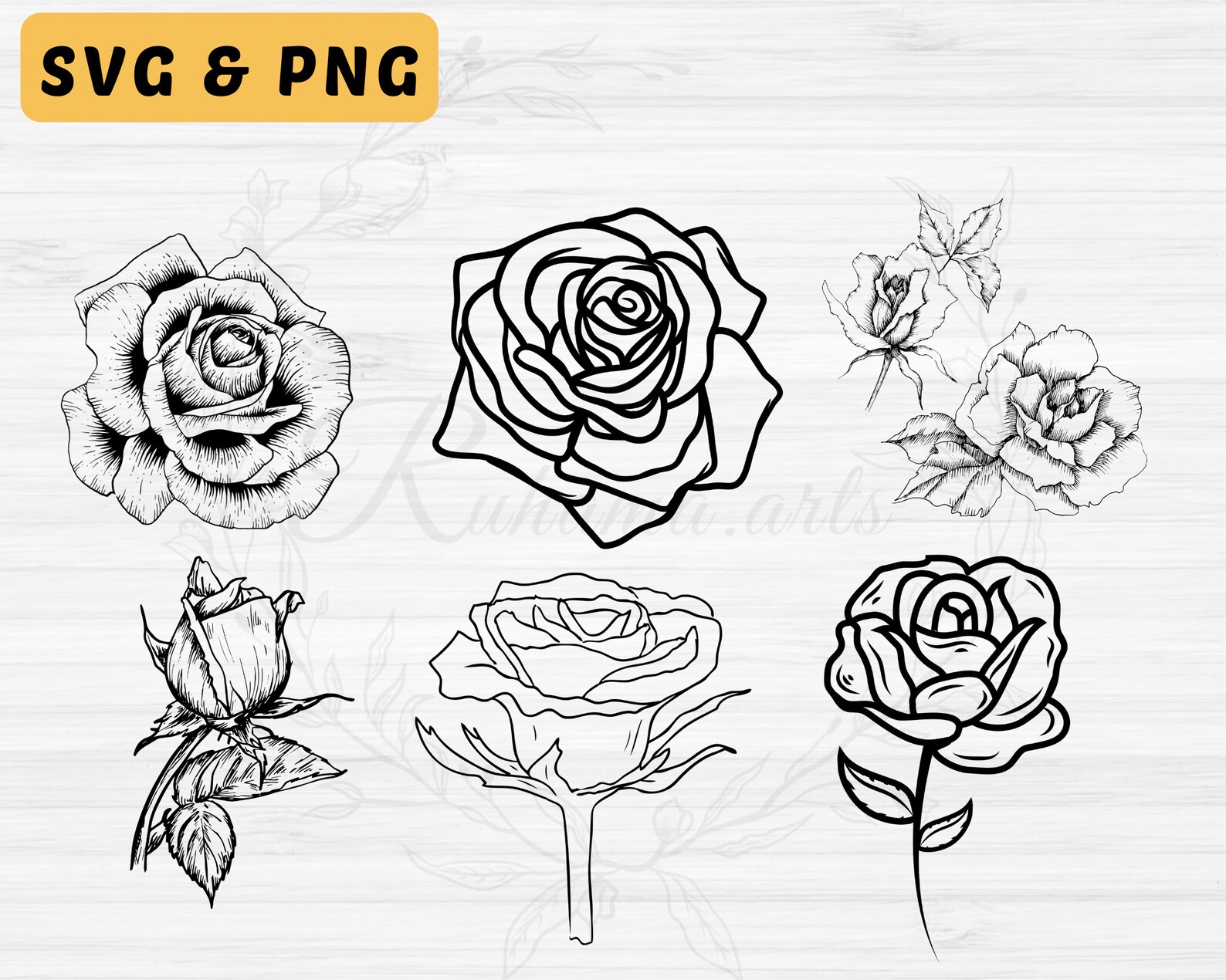 Rose Svg 50 Rose Flower Svg Bundle Files Svg Rose Cut Files - Etsy Canada