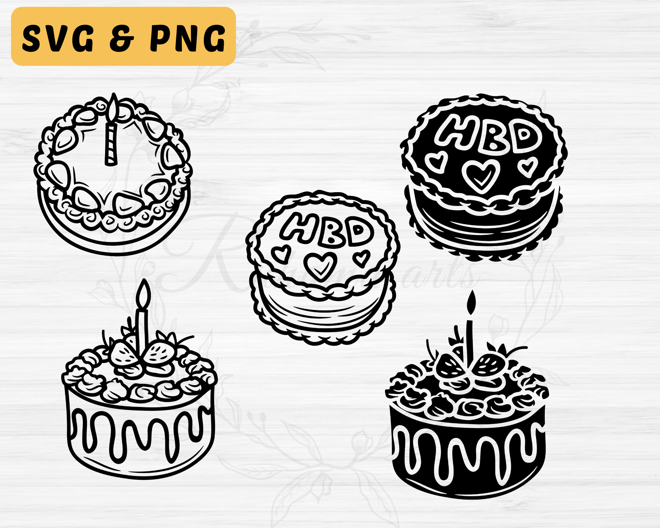 Birthday Cake SVG 62 Cake SVG Bundle File Cake Svg Files - Etsy