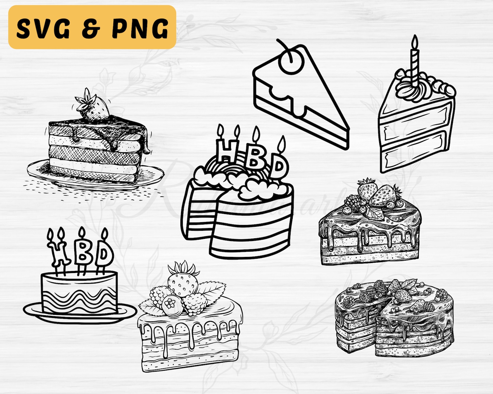 Birthday Cake SVG 62 Cake SVG Bundle File Cake Svg Files - Etsy