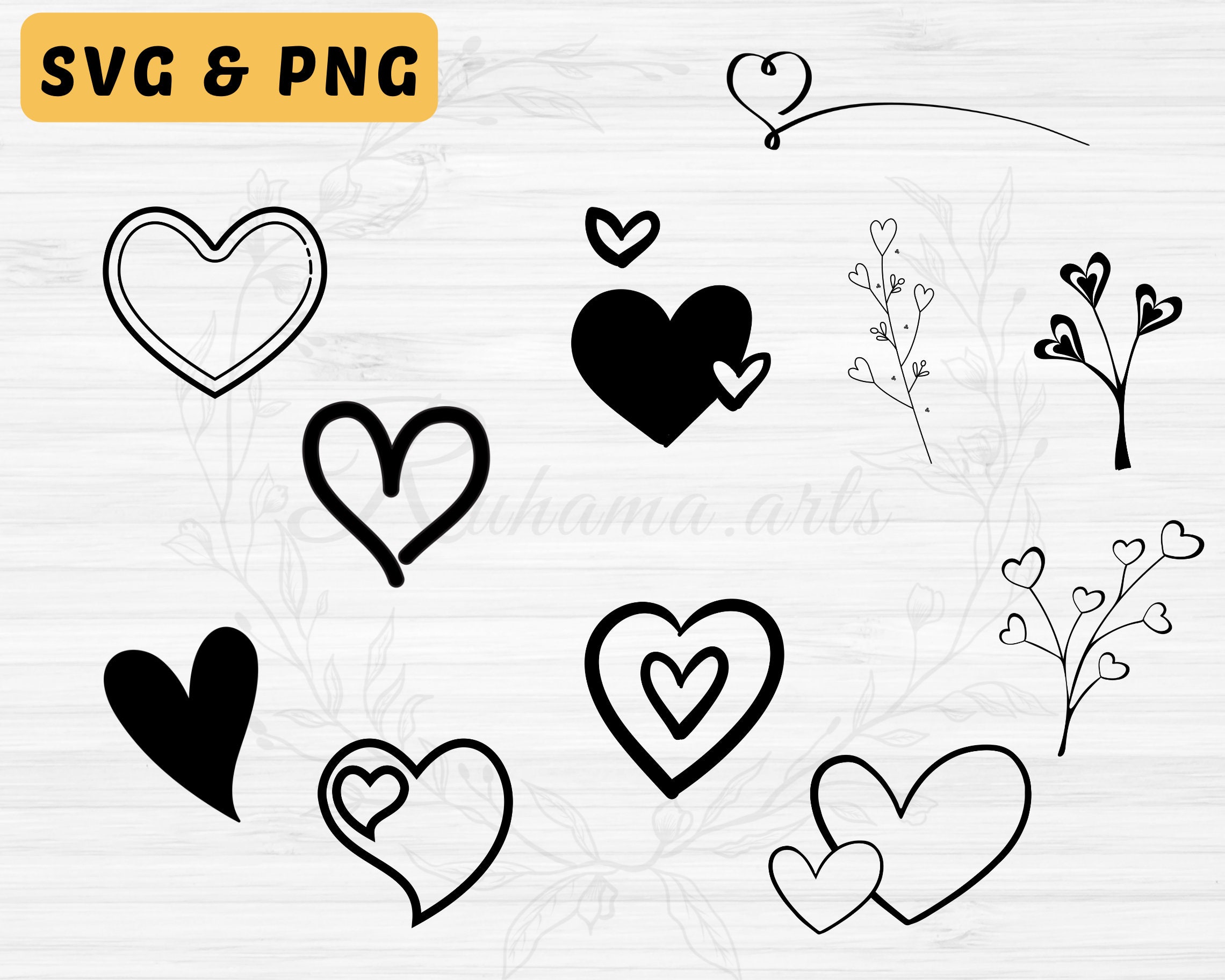 Heart Svg Bundle 100 Hand Drawn Heart Svg Bundle Heart Svg - Etsy