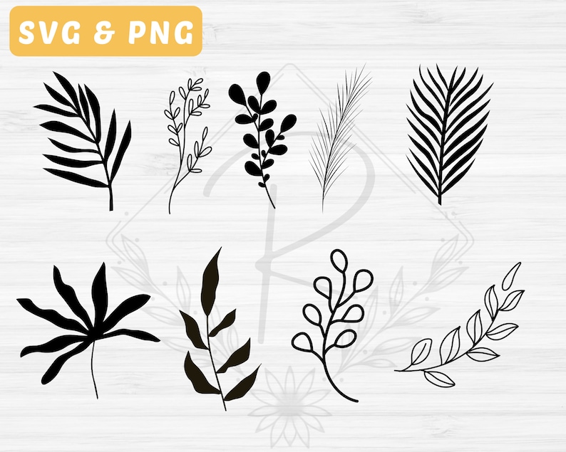 Leaves Svg Bundle | 98 Leaves Svg | Greenery Svg | Leaf Boarder Svg ...