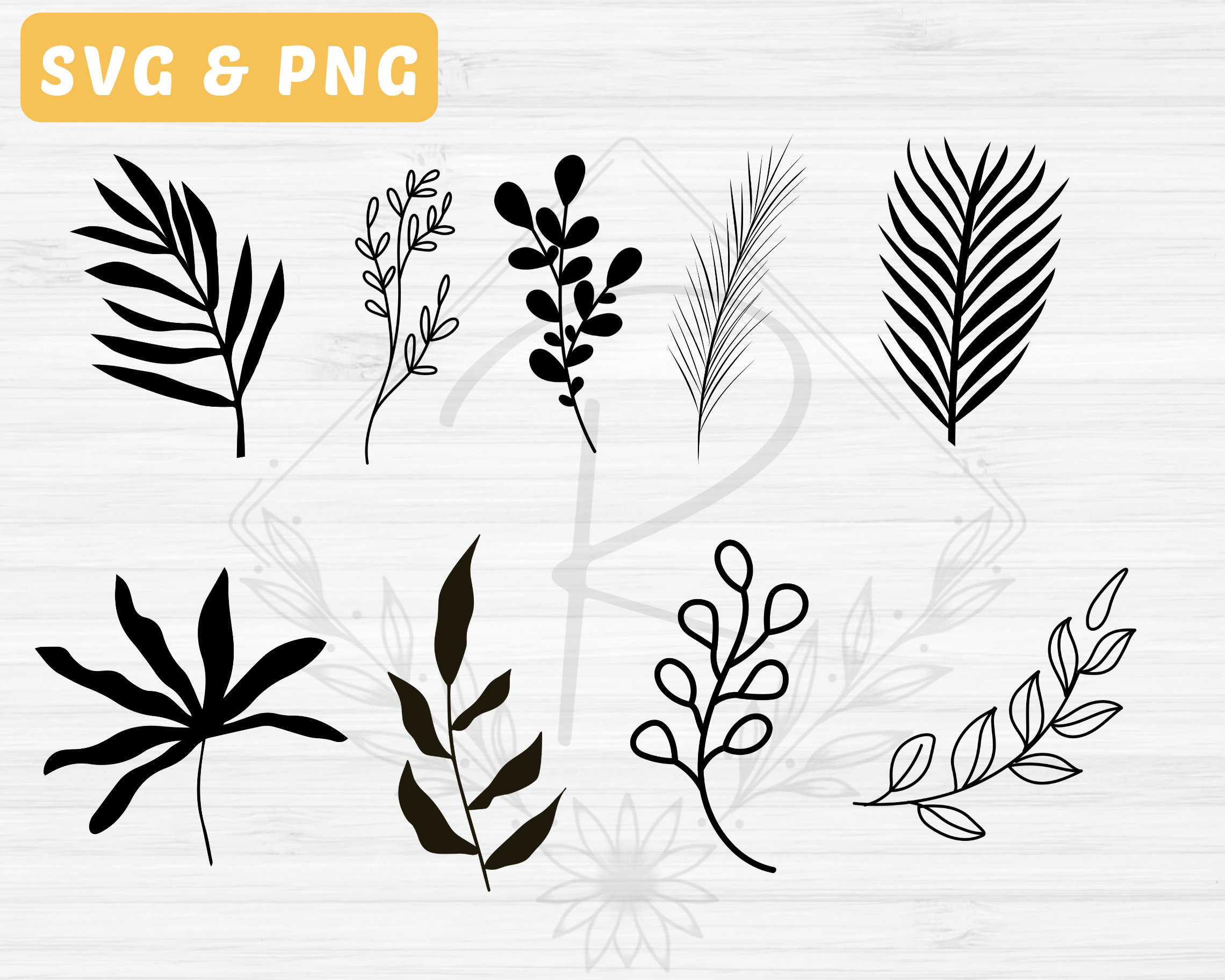 Leaves Svg Bundle 98 Leaves Svg Greenery Svg Leaf - Etsy