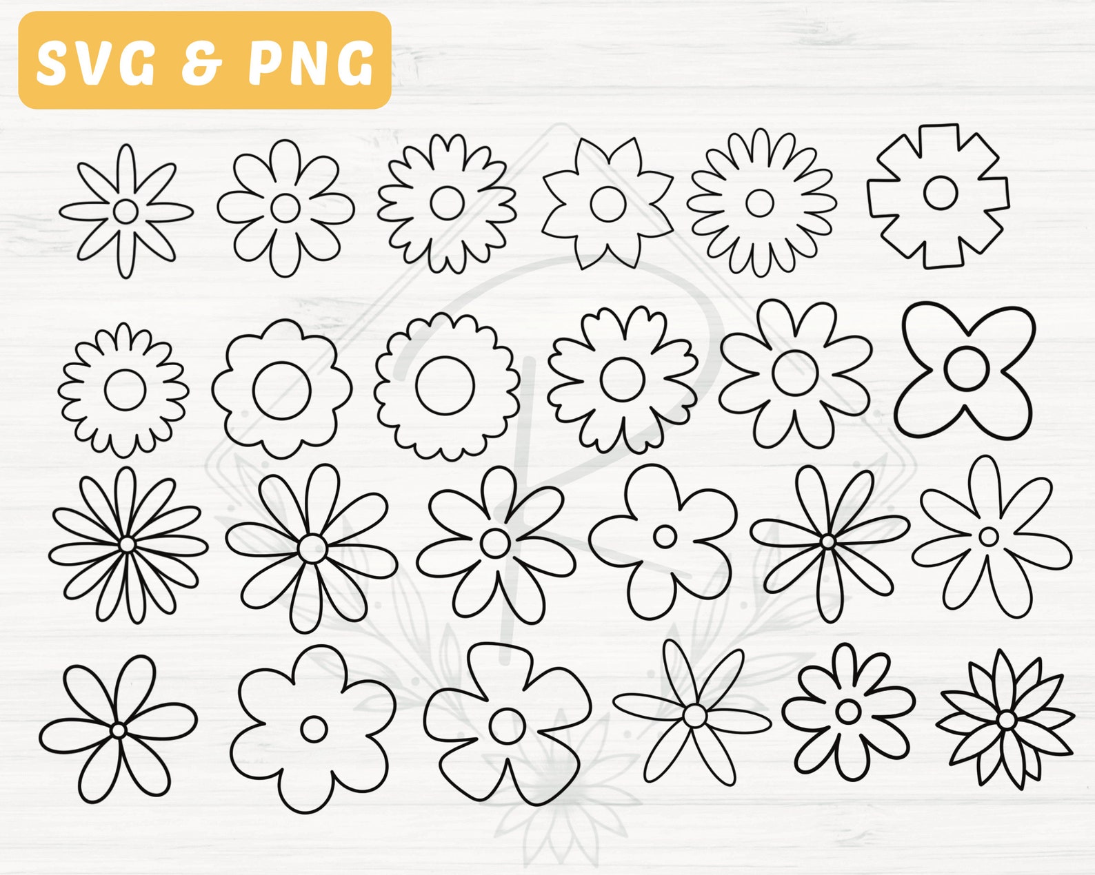 Spring Flower Svg Bundle Cute Flower Svg Bundle Flat - Etsy UK