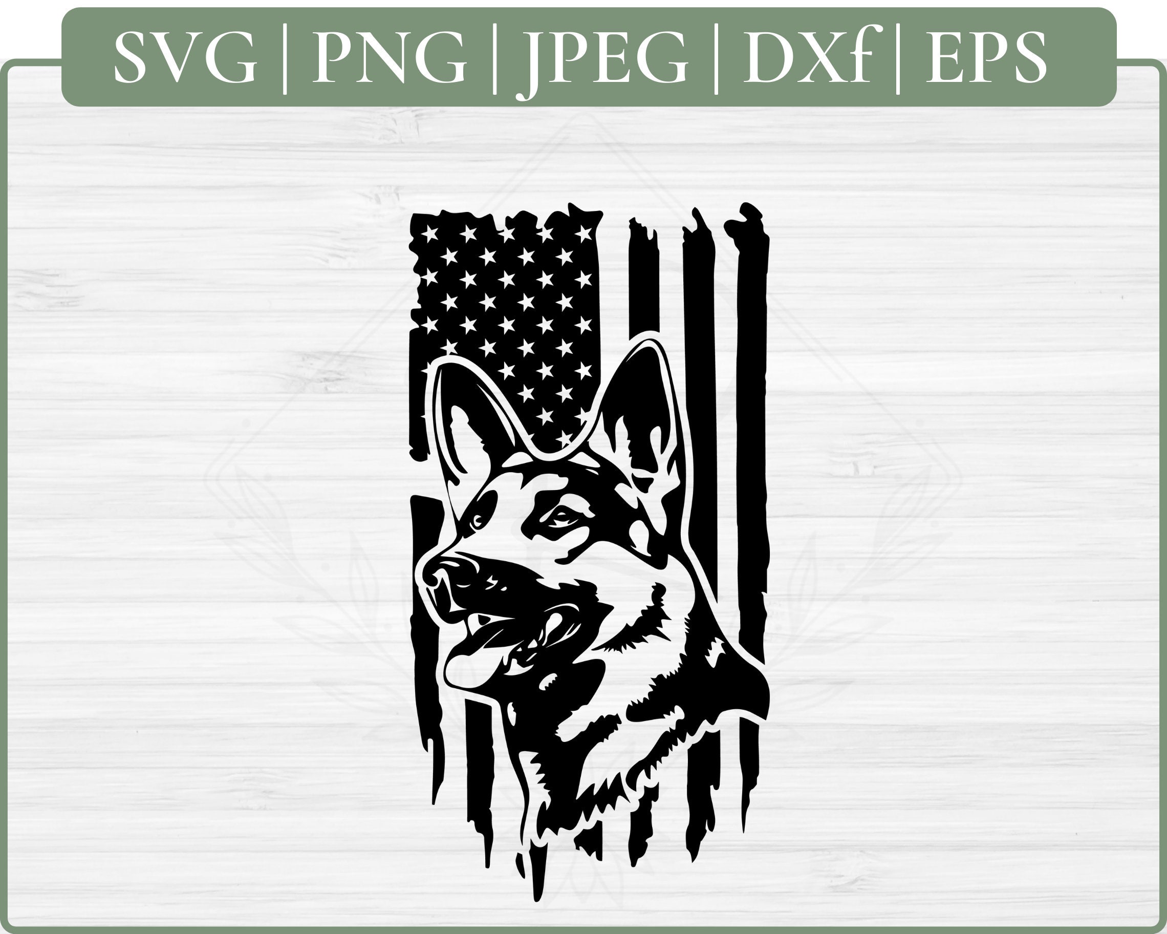 German Shepherd Svg File | German Shepherd Flag Svg File | German ...