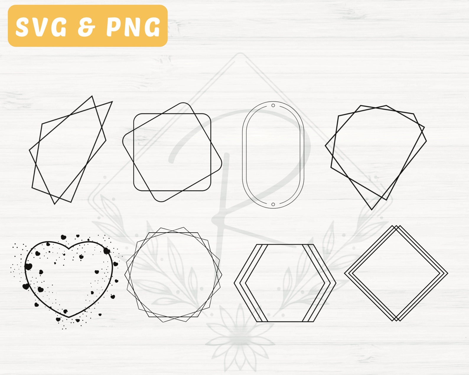 Double Frame Svg 110 Frame Svg Bundle Square Frame Svg - Etsy