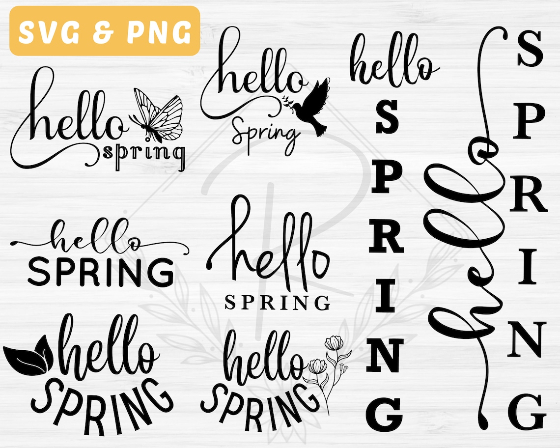 Hello Spring Svg Bundle 19 Spring Svg Bundle Spring Svg - Etsy