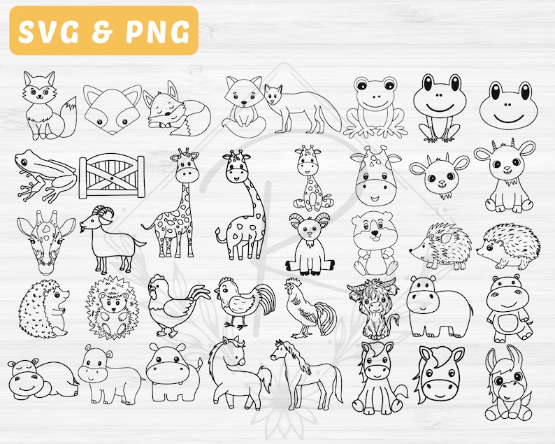 Animal SVG Bundle File | 210 Hand Drawn Animals SVG Bundle | Animal SVG ...