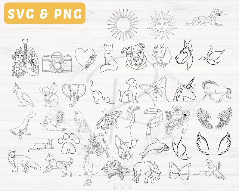 Line Art Svg Bundle | 175 Line Art Svg | Minimalist Svg | Flower Svg ...
