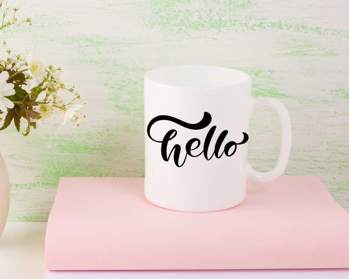 Hello Svg Bundle 13 Hello Svg Sign Hand Lettered Hello Svg | Etsy