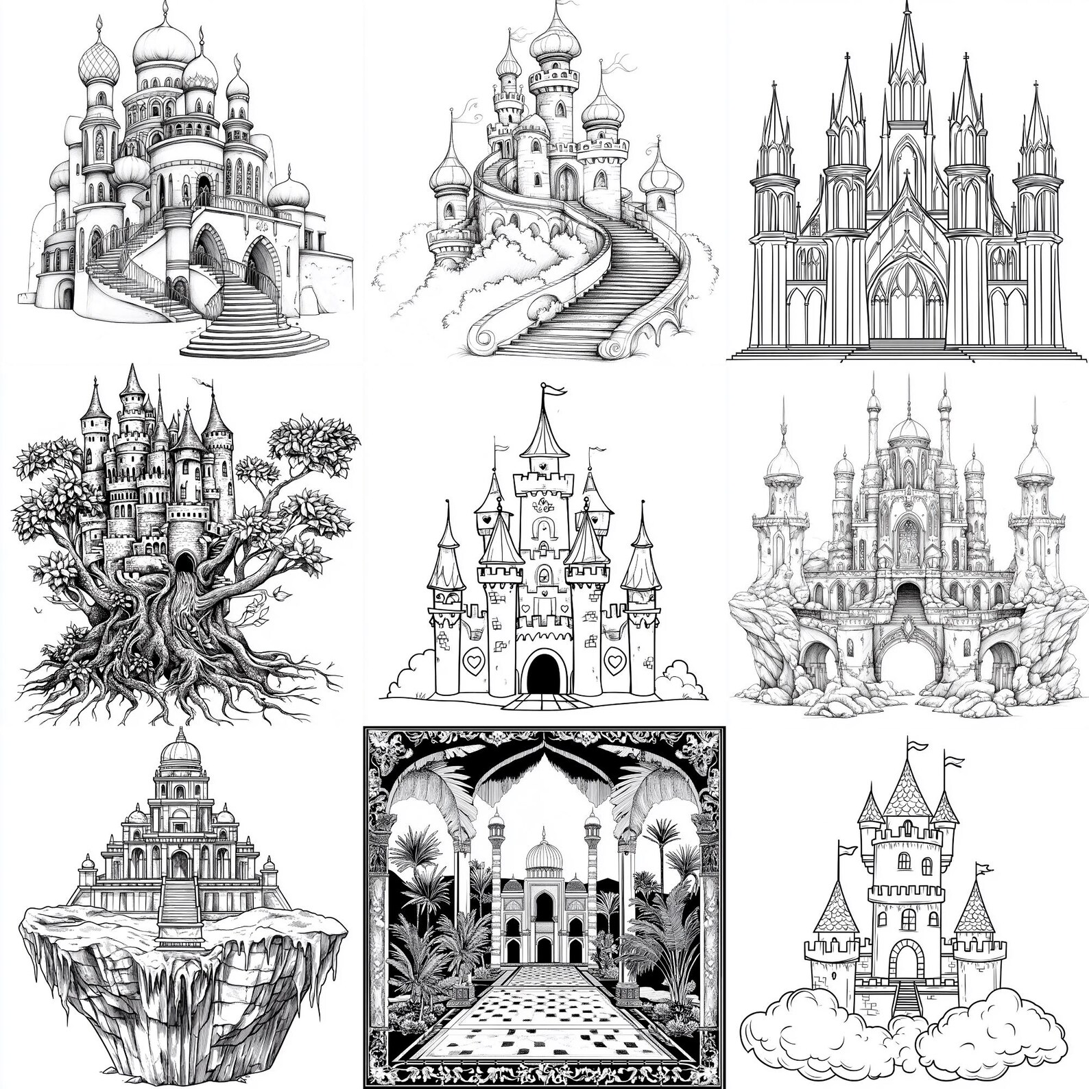Fantasy Palace Procreate Stamps | 100+ Procreate Fantasy Palace Stamps ...