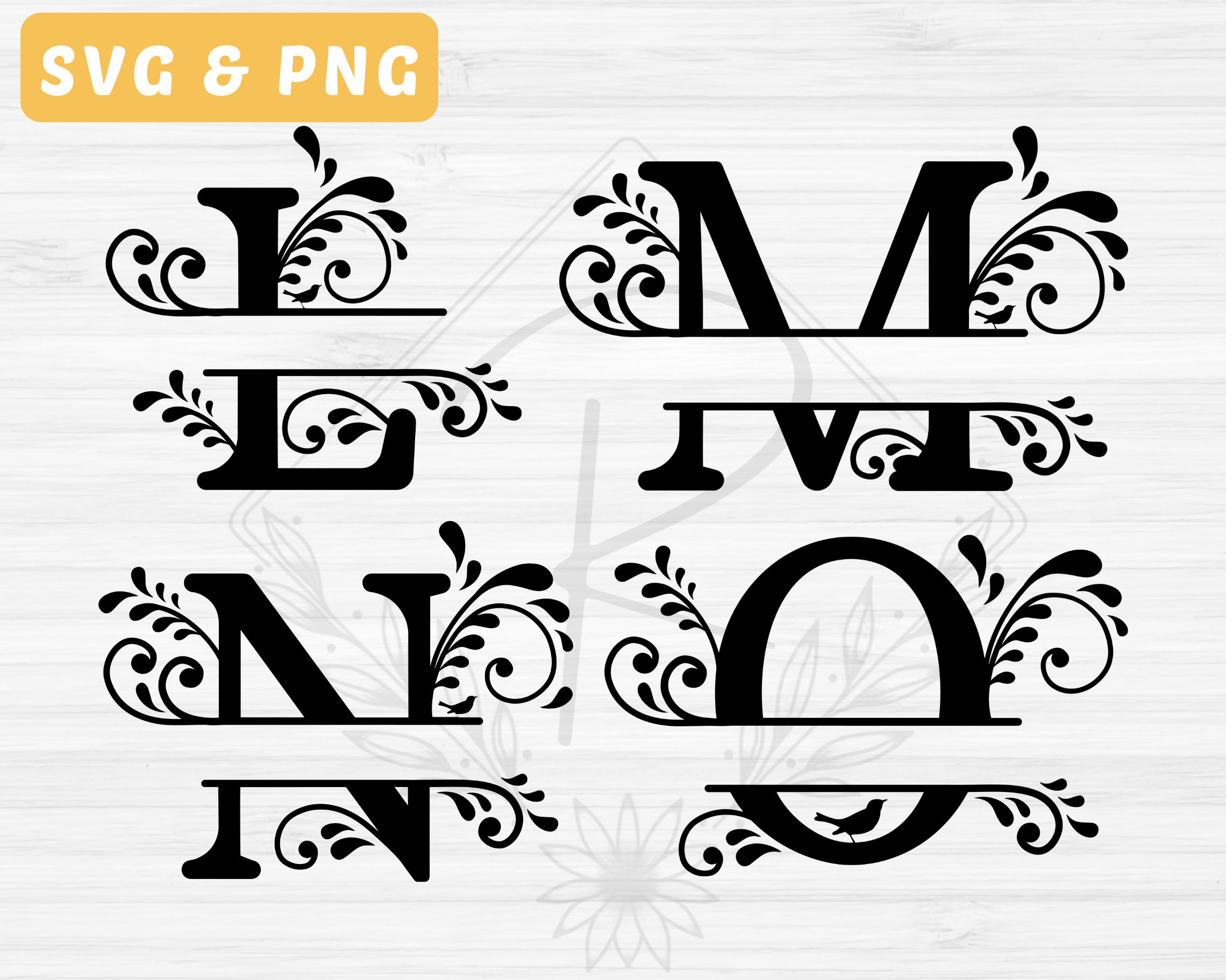 Split Monogram SVG Bundle 26 Split Letter Svg Split Letter - Etsy