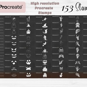 Fall Procreate Stamps | Halloween Procreate Stamps | Procreate Brushes ...