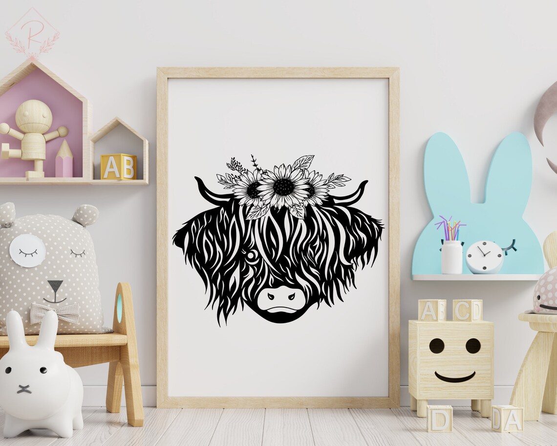 Highland Cow Svg Highland Heifer Svg Cow Svg Scottish | Etsy