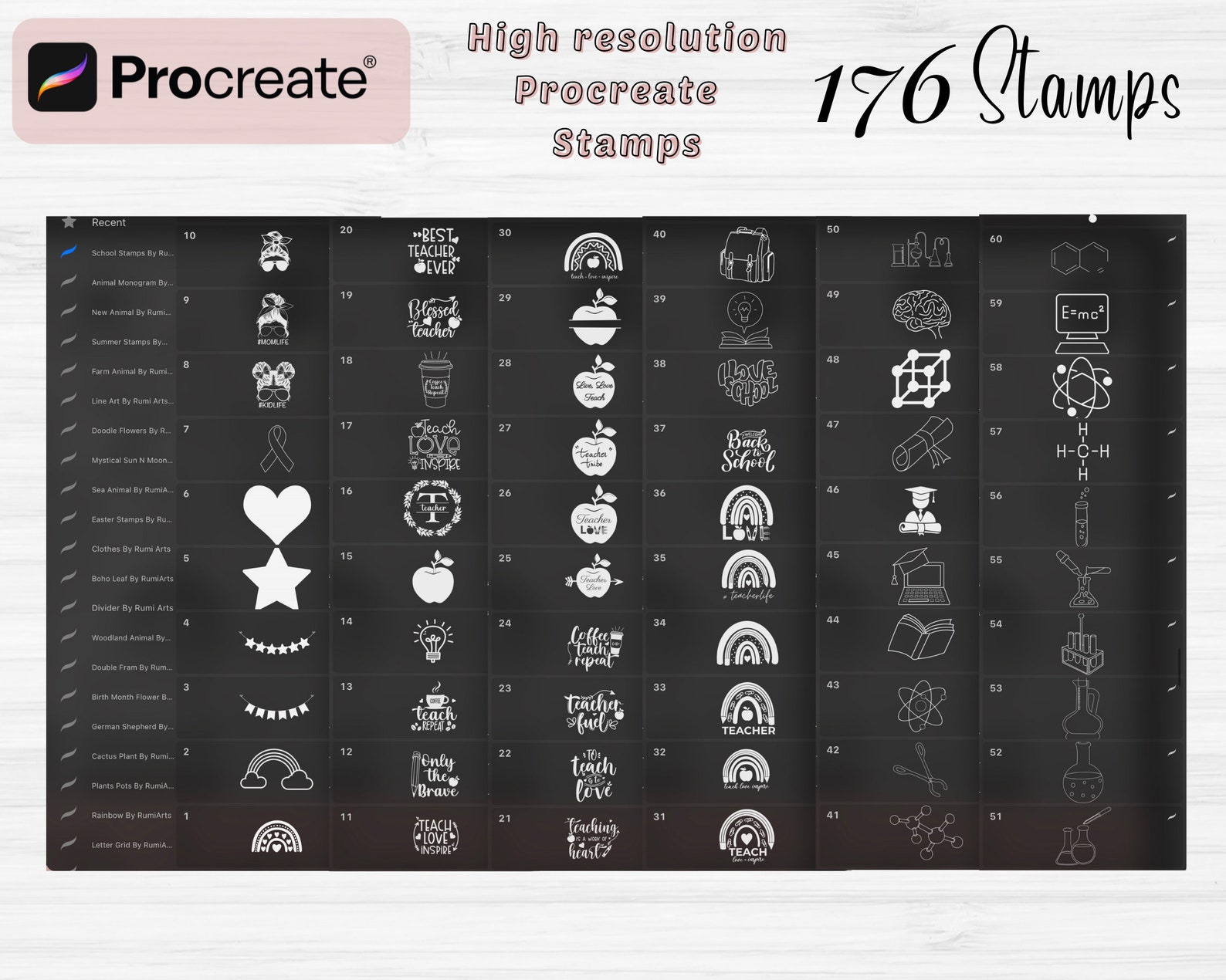 Education Doodle Procreate Stamps Teacher Doodle Procreate - Etsy